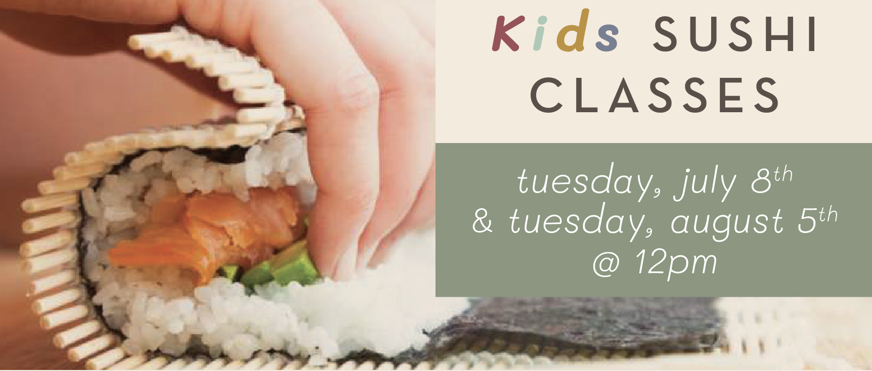 Kids Sushi Making Class – August 5